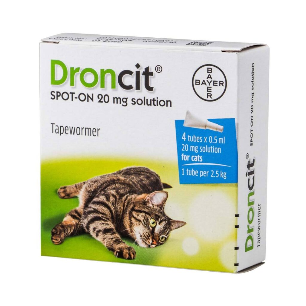 Droncit Cat Tapeworm Spot On 4 X 0.5ml - Davidsons Farm & Country
