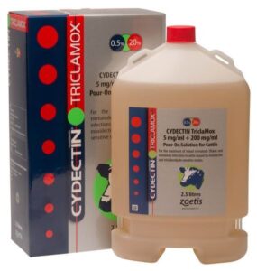 Cydectin TriclaMox 5 mg/ml + 200 mg/ml Pour-On Solution for Cattle 5L ...