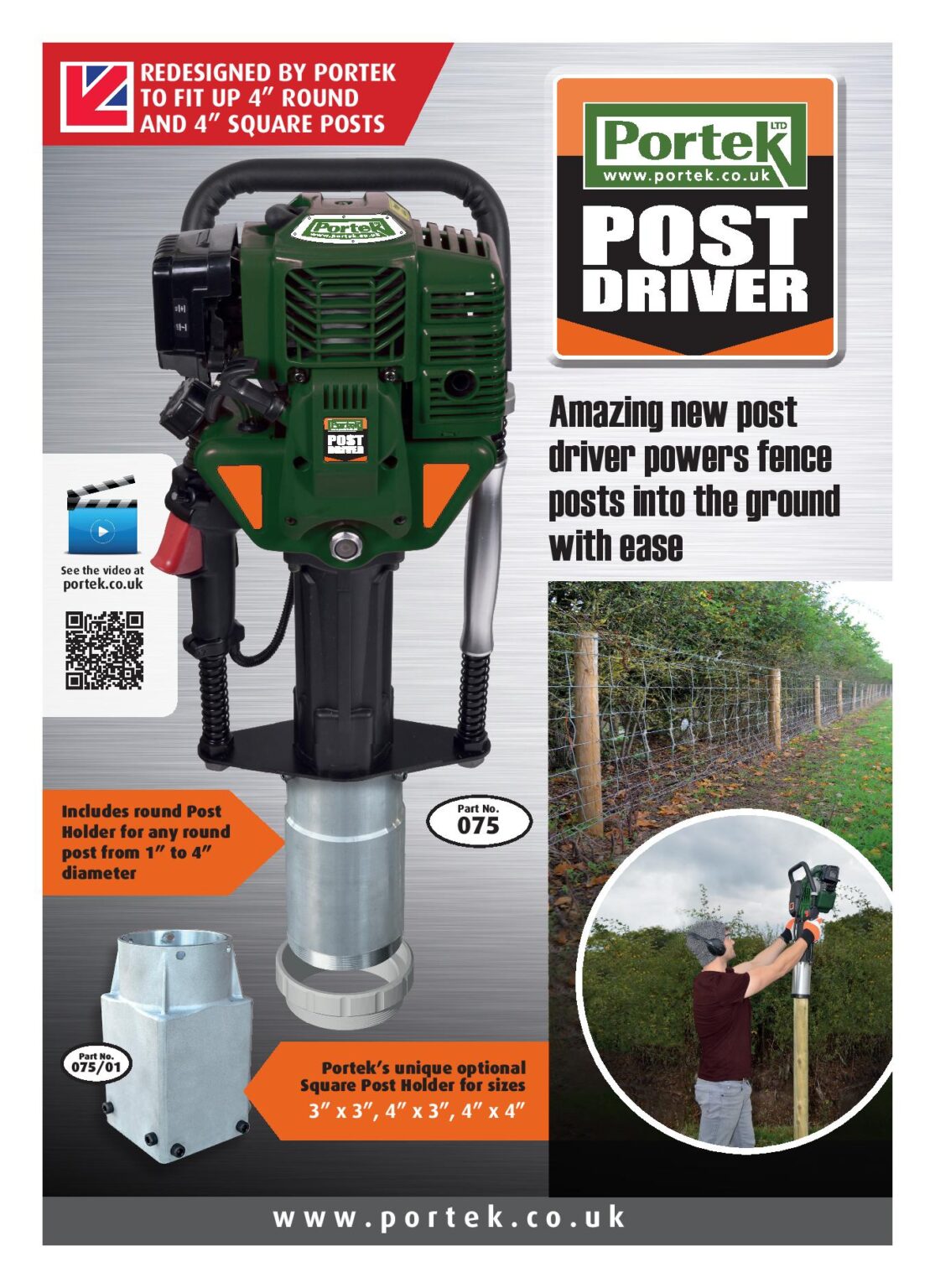 Portek Post Driver Square Post Adaptor - Davidsons Farm & Country