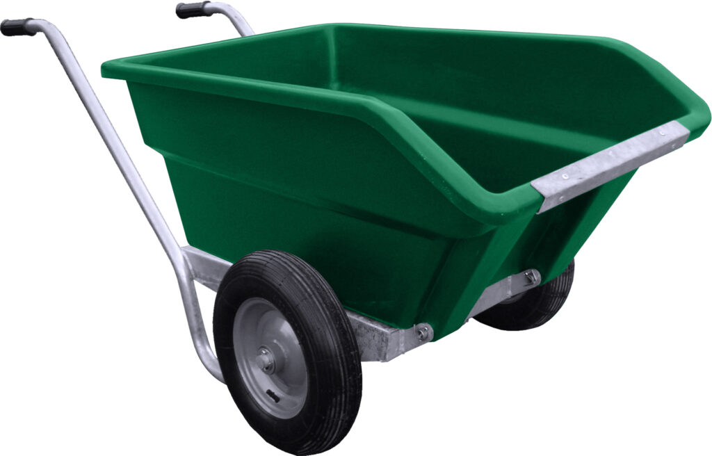 JFC Twin Wheel Tipping Barrow Green 250L - Davidsons Farm & Country